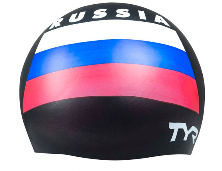 Шапочка для плавания TYR Russia Silicone Swim Cap: купить по цене 1190 ...
